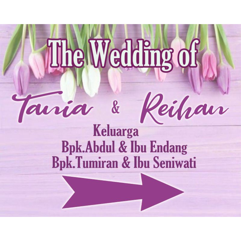 Jual banner petunjuk arah/ banner wedding/ banner pernikahan | Shopee ...