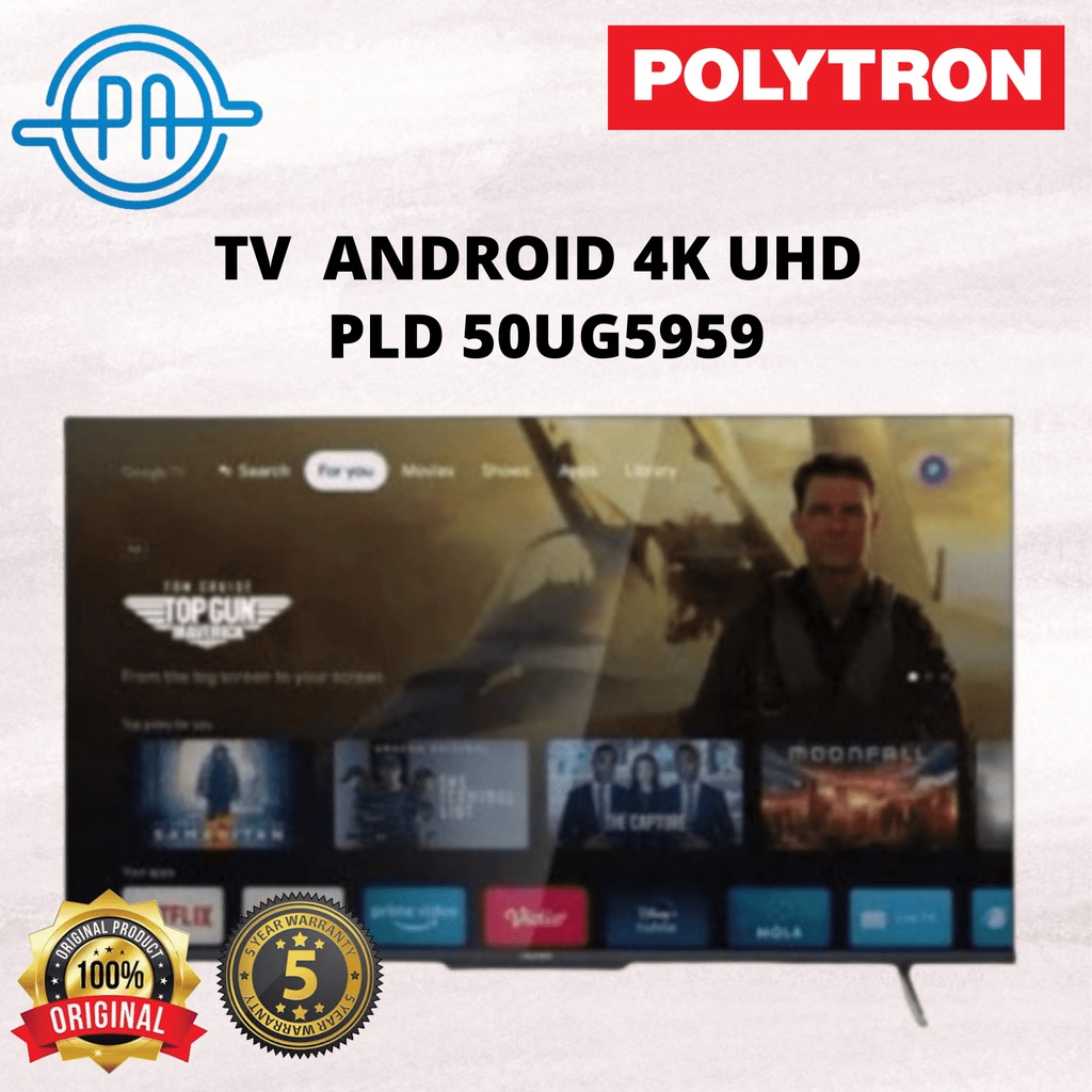 Jual TV POLYTRON ANDROID 4K UHD Smart Google TV 50 Inch PLD 50UG5959 ...