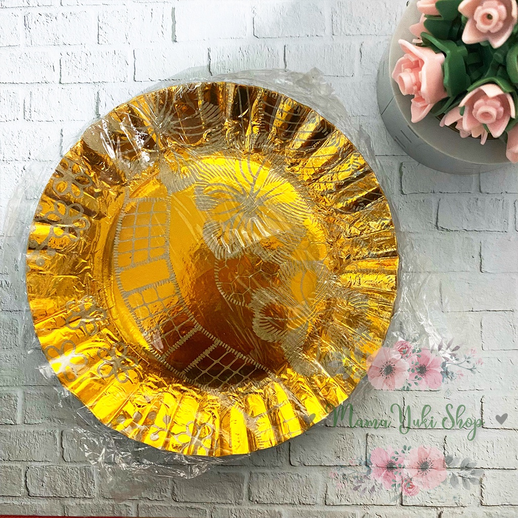 Jual PIRING KERTAS KUE TART ULANG TAHUN PAPER PLATE EMAS GOLD | Shopee Indonesia