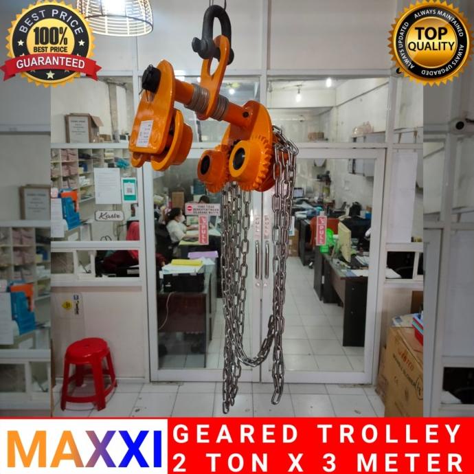 Jual Geared Trolley 2 T x 3 M - Gear troli hoist - Trolley Gear 2T x 3M ...