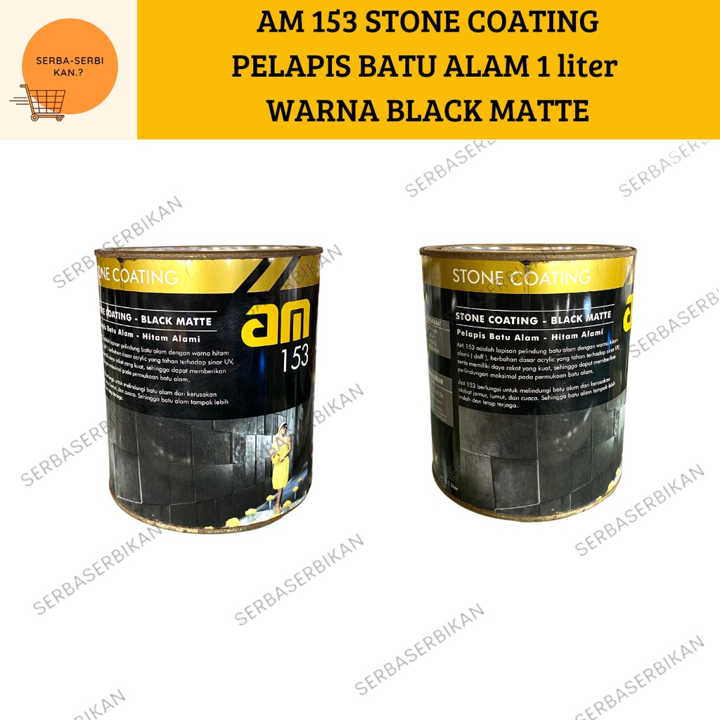 Jual AM 153 BLACK MATTE/HITAM DOFF - PELAPIS BATU ALAM STONE COATING ...