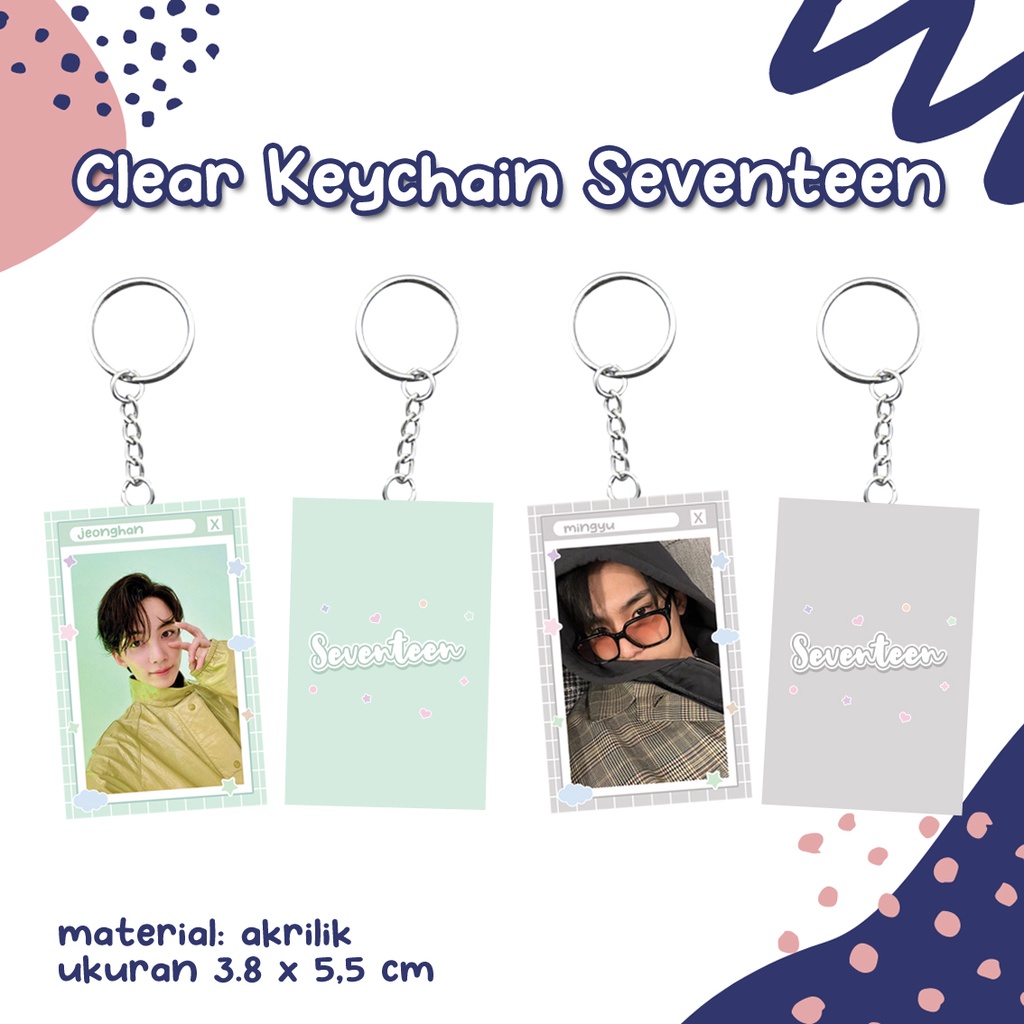 Jual Clear keychain Seventeen ganci ballchain gantungan kunci akrilik ...