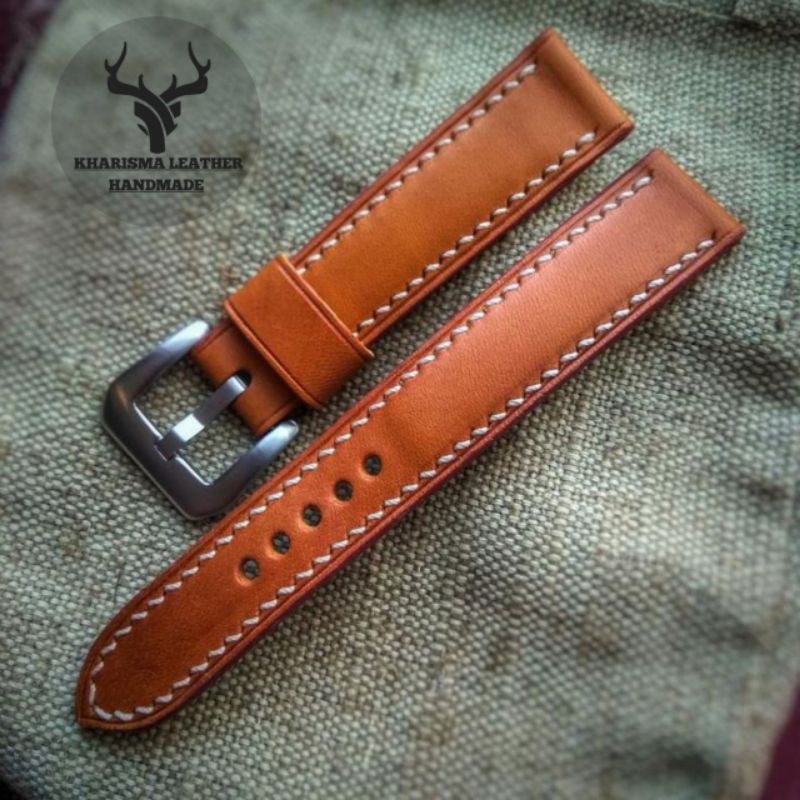 Jual strap jam tangan kulit original/strap jam tangan kulit custom ...
