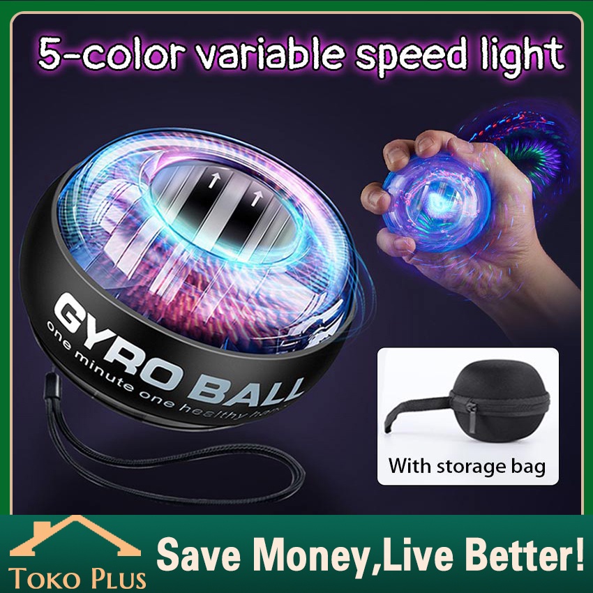 Jual (Free Tas) Gyro Ball Spinner Powerball Metal LED Auto Starter Hand ...