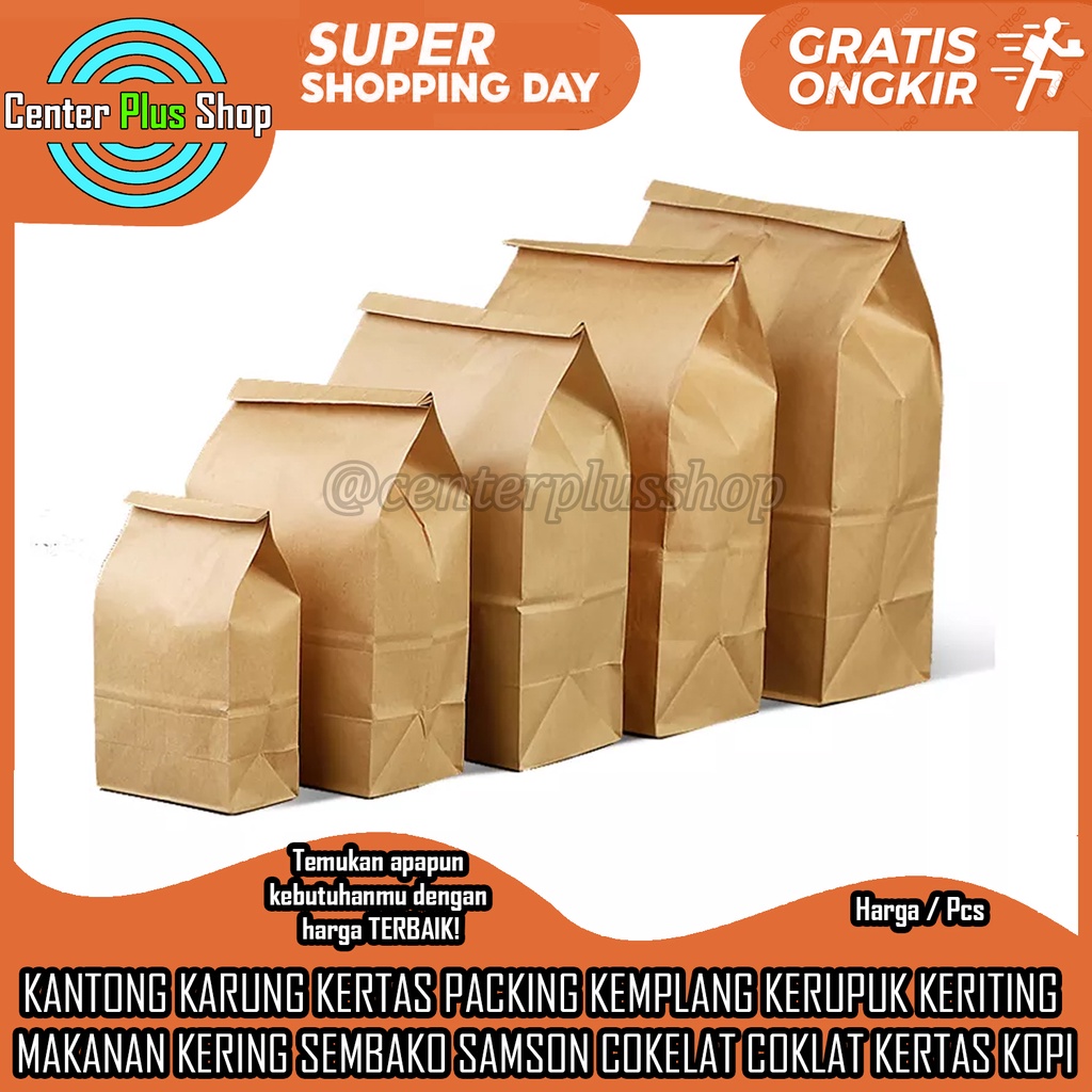 Jual KANTONG KARUNG KERTAS PACKING KANTUNG SEMEN KEMASAN KOPI KEMPLANG ...