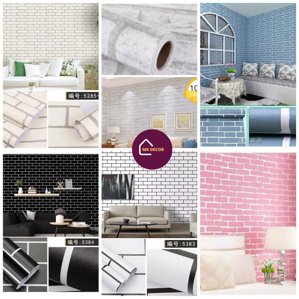 Jual Part 1 Wallpaper dinding batu bata 45 cm x 1 meter | Shopee Indonesia