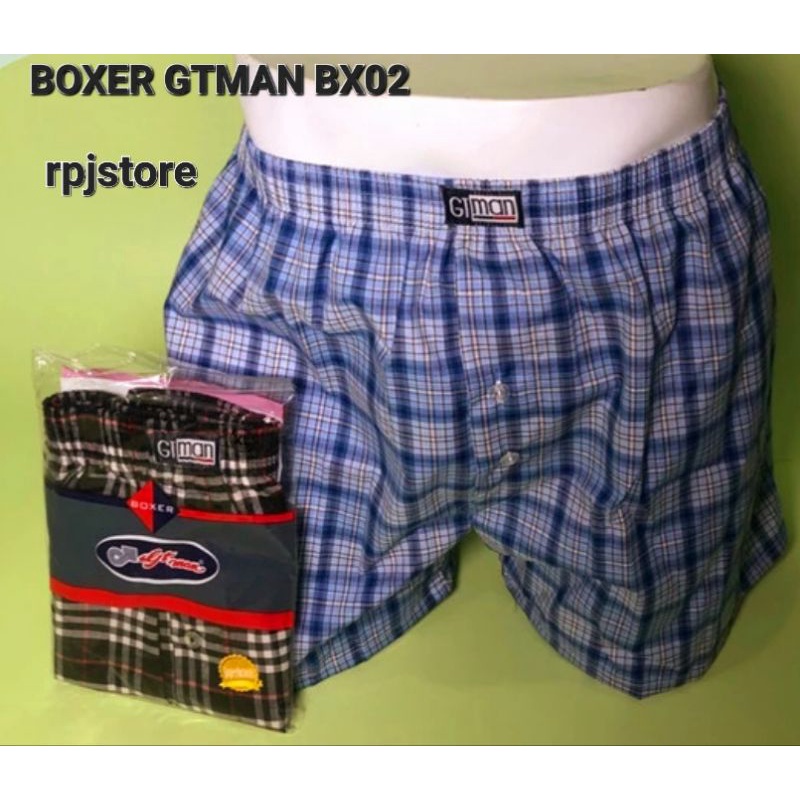 Jual BOXER GTMAN /CELANA PENDEK KOTAK-KOTAK BX O2 | Shopee Indonesia