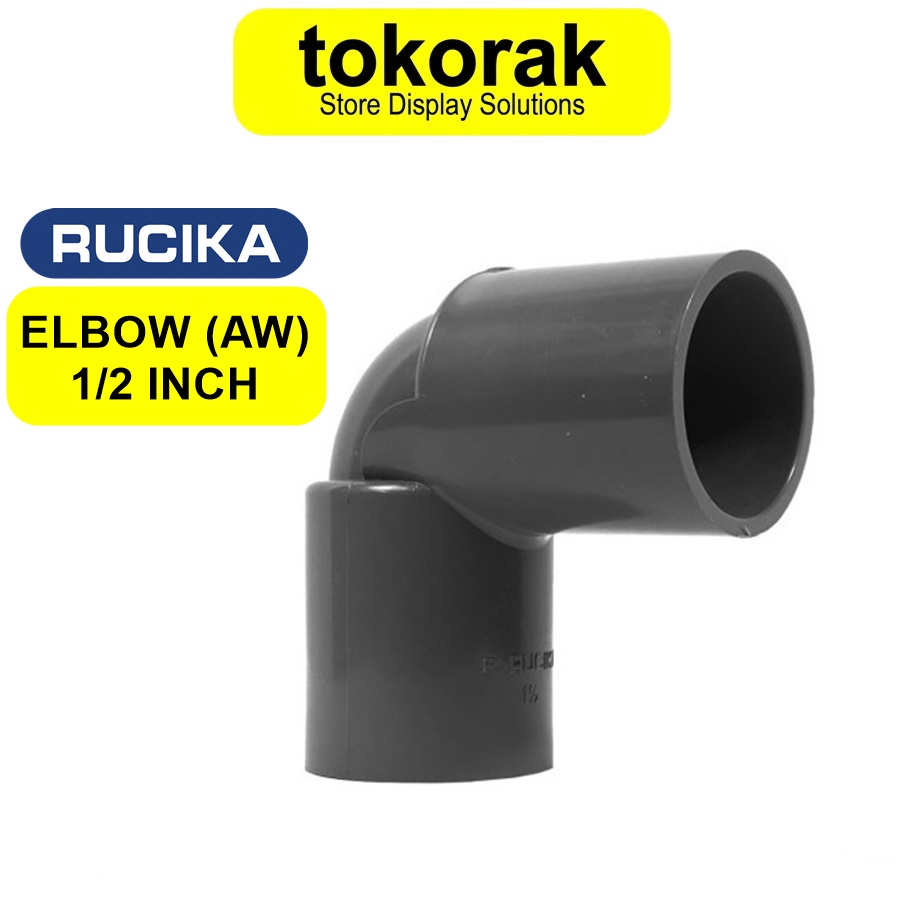 Jual ELBOW KNIE 1/2" RUCIKA KENI PIPA PVC AW KNEE 1/2 INCH SIKU 90 DERAJAT AW | Shopee Indonesia
