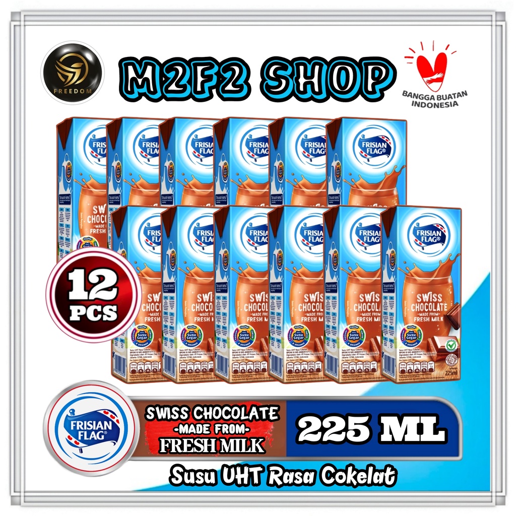 Jual Susu Bendera Frisian Flag Purefarm Kotak UHT Swiss Chocolate | Cokelat - 225 ml (Kemasan 12 ...