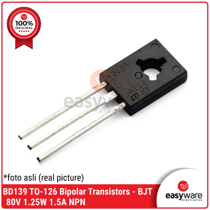 Jual BD139 TO-126 NPN Transistor BD139 ST ORIGINAL BD 139 ORI | Shopee ...