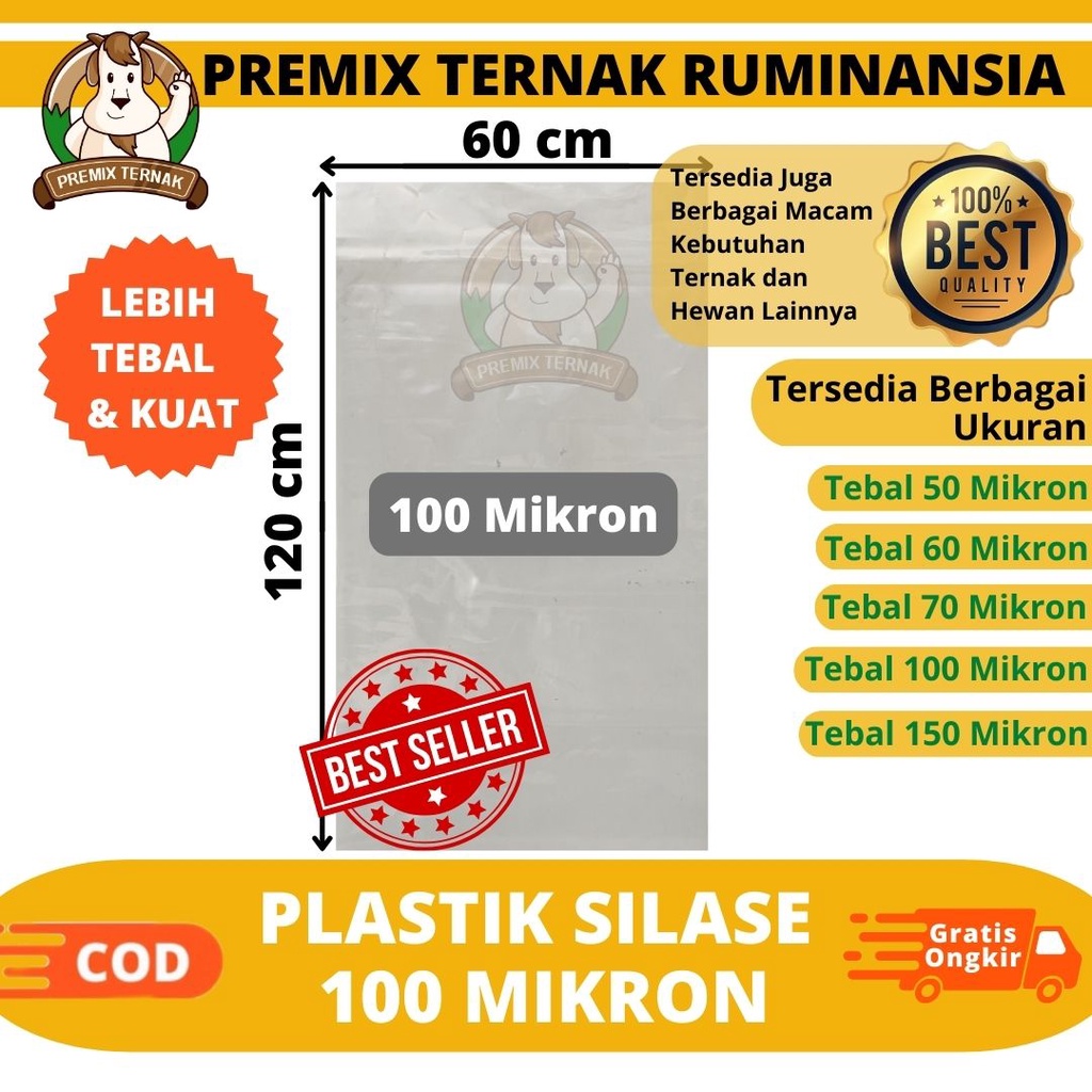 Jual PLASTIK SILASE TEBAL 100 Micron 1 PCS - Plastik Kantong Silase ...