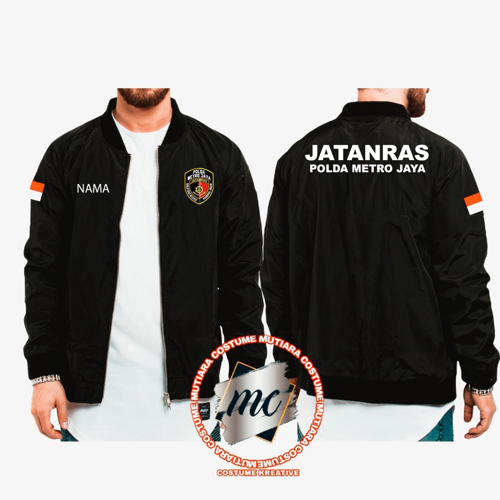 Jual JAKET BOMBER JATANRAS POLDA METRO JAYA WARNA HITAM | Shopee Indonesia