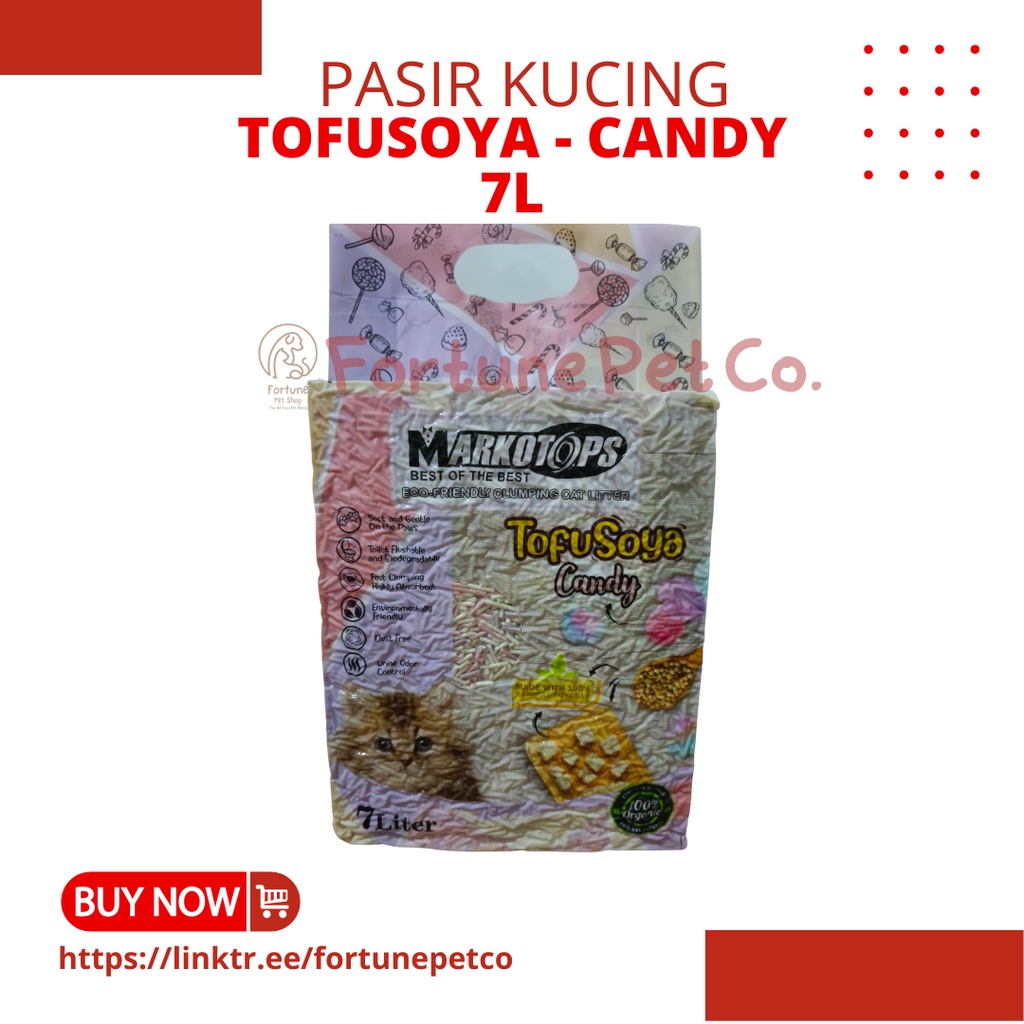 Jual Pasir Kucing Tofu Soya Candy-Pasir Gumpal Kucing Markotops ...