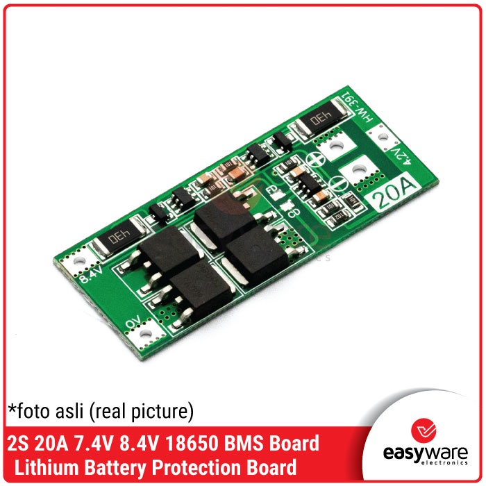 Jual BMS 2S 20A 7.4V 8.4V 18650 Lithium battery protection board ...