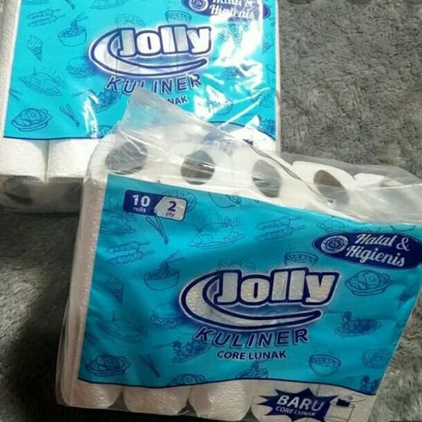 Jual Tissue Joly BIRU Kuliner Tissue Core LUNAK 10 roll - 2 ply ...