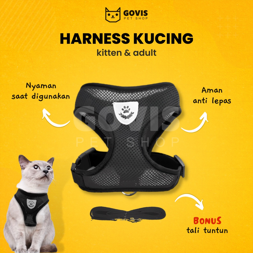 Jual Harness Kucing Tali Tuntun Aksesoris Hewan Peliharaan | Shopee ...