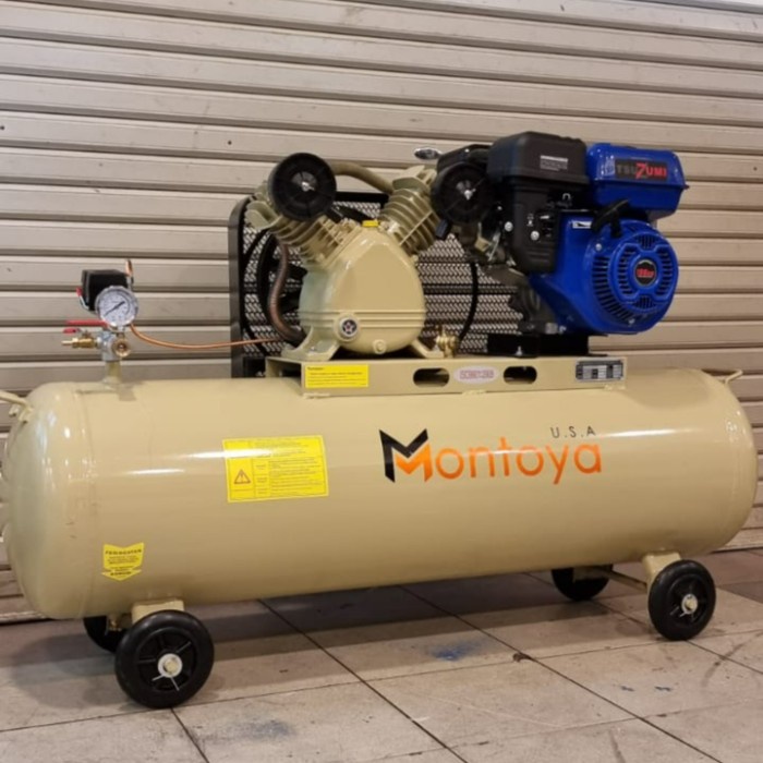 Jual Kompresor angin MONTOYA 3 hp 3 pk Engine Bensin TSUZUMI TX200 D0 ...