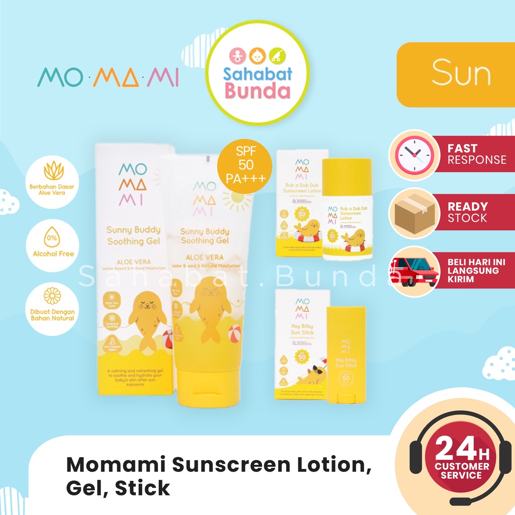 Jual MOMAMI Sun Care Sun Stick Lotion Soothing Gel Baby sunscreen ...