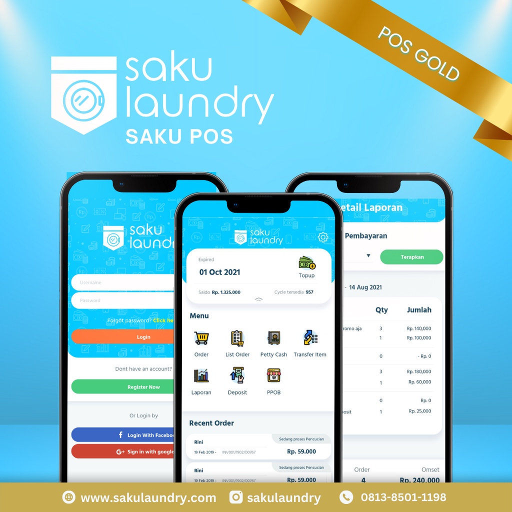 Jual Saku Laundry POS Gold | Shopee Indonesia