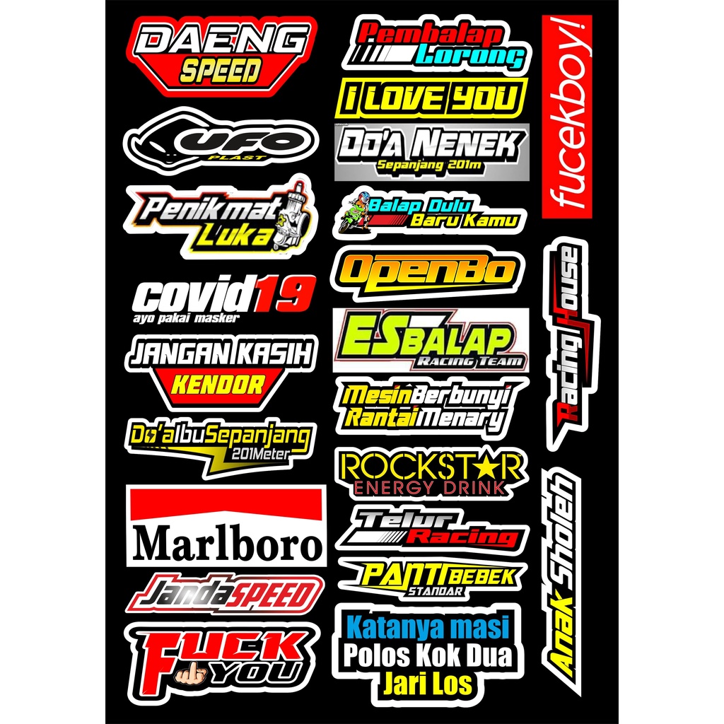 Jual STICKER KATA KATA 23 PCS STICKER VIRAL TERBARU | Shopee Indonesia