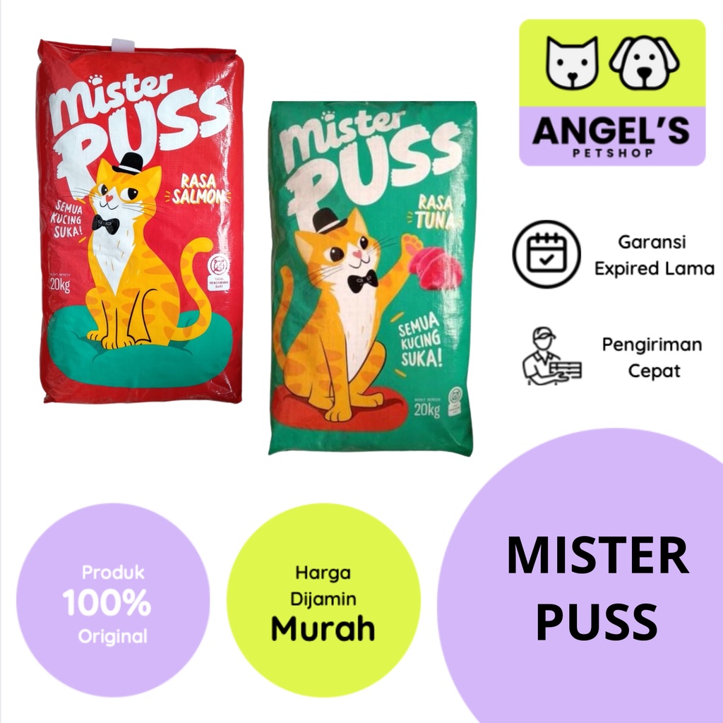 Jual MISTER PUSS 20KG MAKANAN KUCING ( DRY CAT FOOD ) | Shopee Indonesia