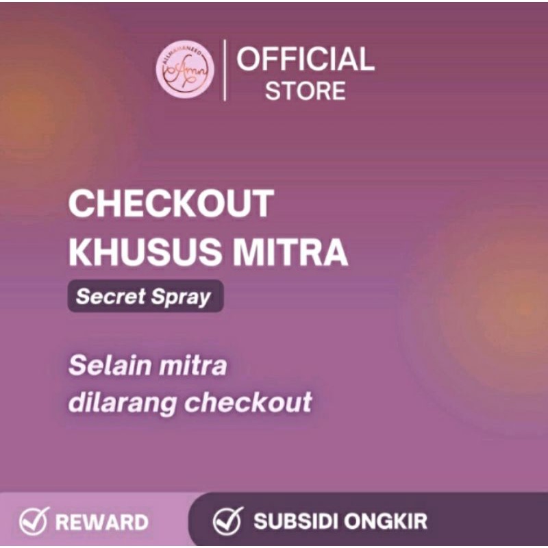 Jual CHECKOUT KHUSUS MITRA - SECRET SPRAY (selain reseller dilarang checkout) | Shopee Indonesia
