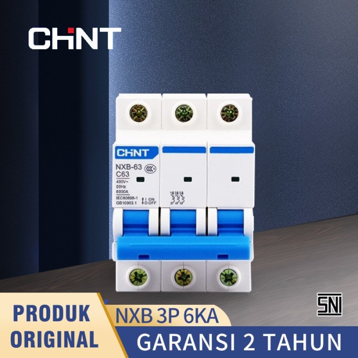 Jual MCB Chint NXB 3P 6kA (1A,2A,4A,6A 10A 16A 20A 25A 32A 40A,50A,63A) | Shopee Indonesia
