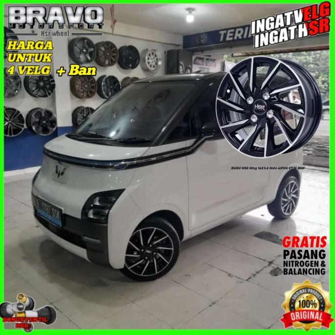 Jual Paketan Pelek Velg+ban mobil ring 14 Untuk WULING AIR EV HSR BURU ...