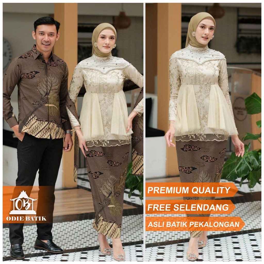 Jual OUTFIT COUPLE BAJU KONDANGAN LEBARAN BATIK COUPLE TERBARU KEMEJA ...