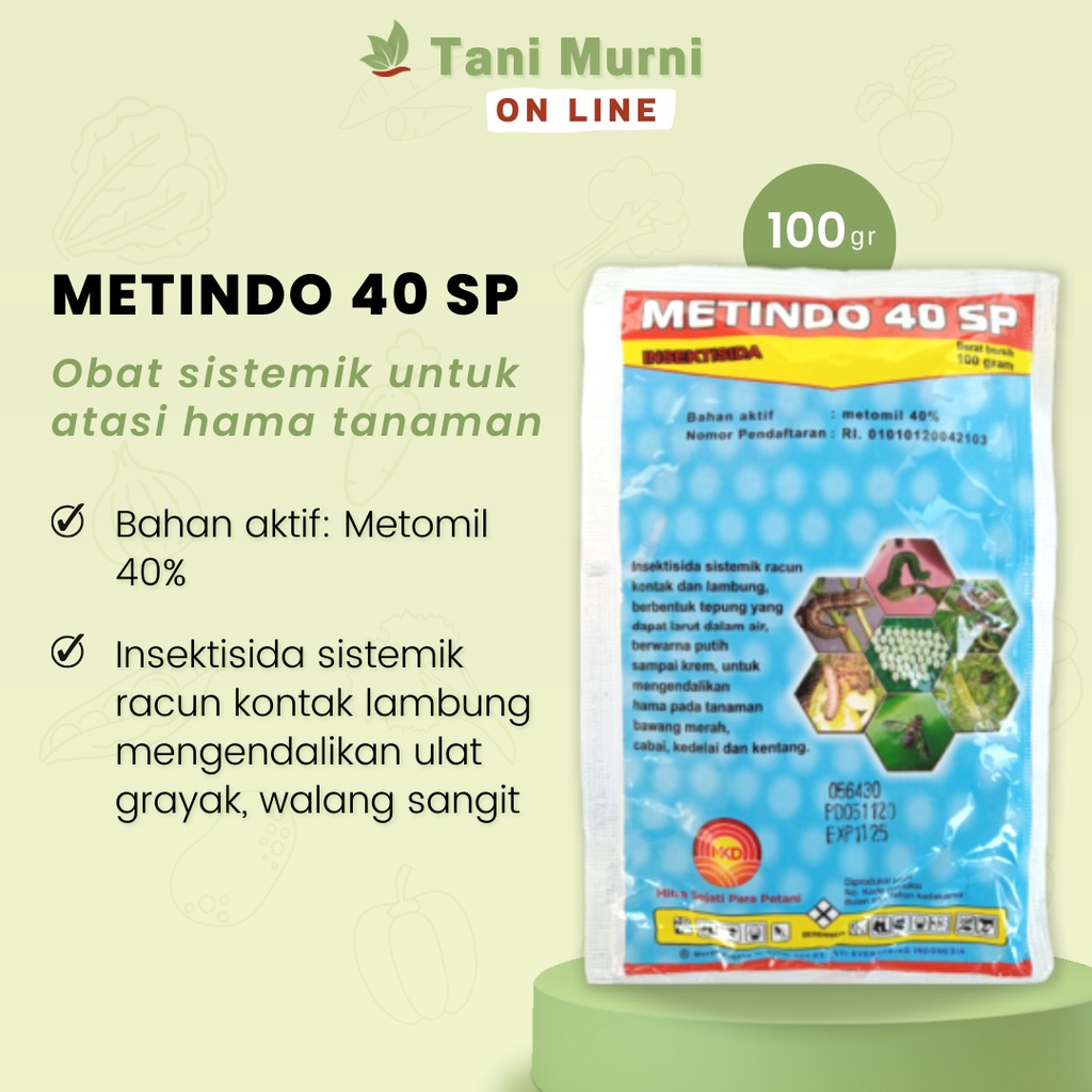 Jual Tani Murni Metindo 40 SP Obat Insektisida 100gr | Shopee Indonesia