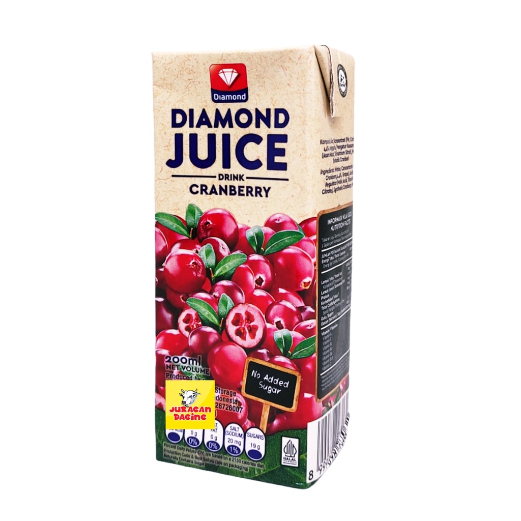 Jual Diamond Juice Cranberry UHT No added Sugar 200ml | Shopee Indonesia