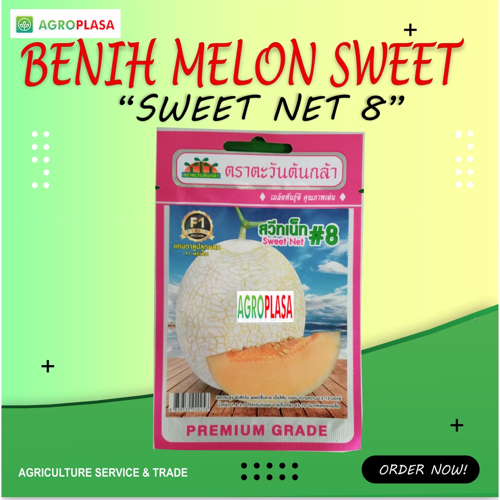 Jual Benih Melon Sweet Net.8 kemasan urban farming | Shopee Indonesia