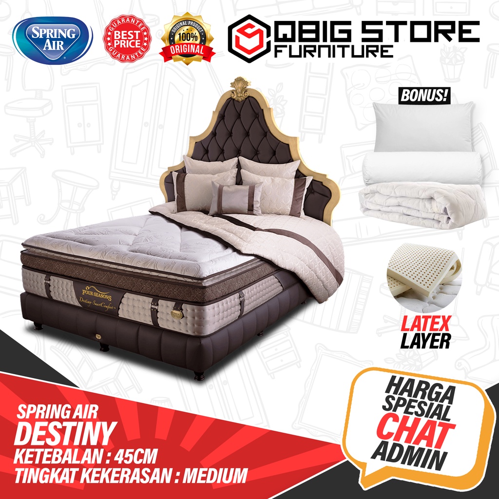 Jual Kasur Springbed Spring Air Destiny Smart Comfort FULL SET Spring ...