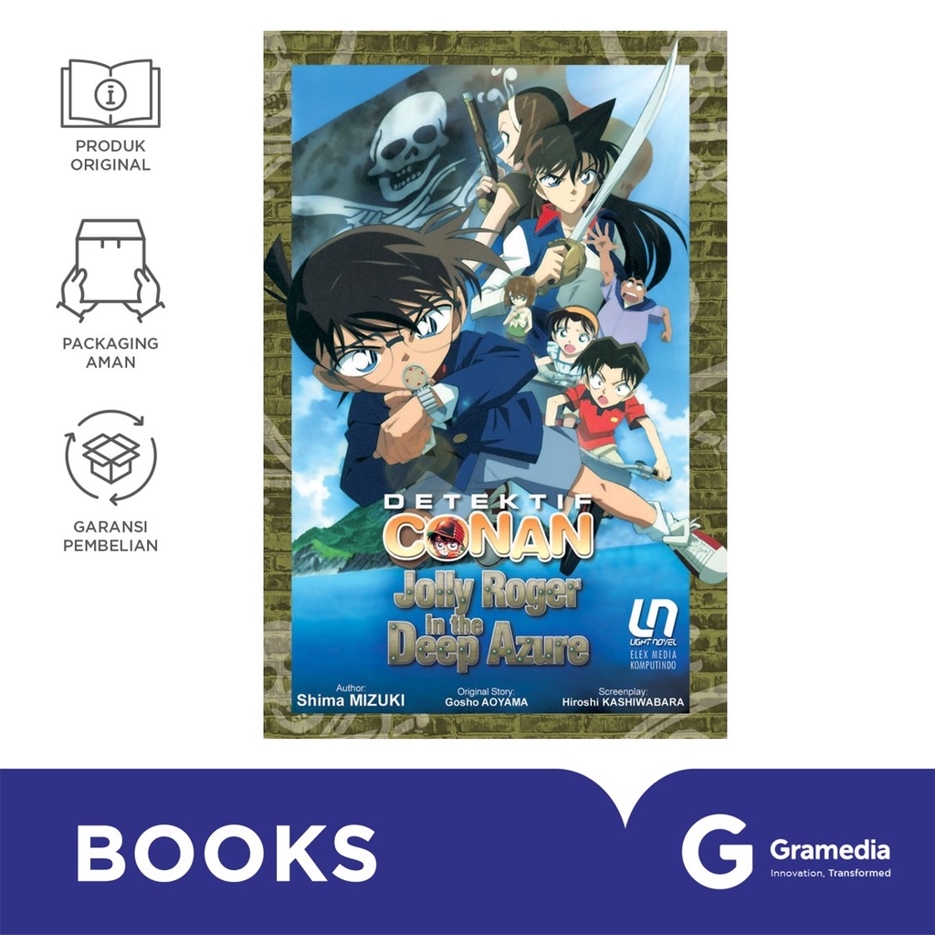 Jual Light Novel Detektif Conan Jolly Roger in The Deep Azure (Aoyama ...