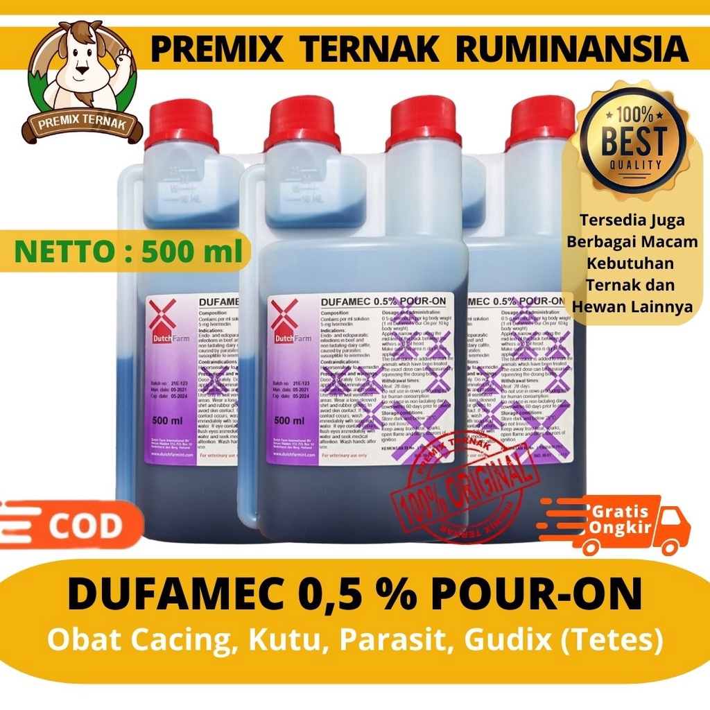 Jual DUFAMEC POUR ON 500 ML - Obat Kutu Gudik Scabies Cacing Sapi ...