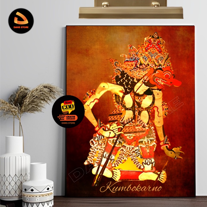 Jual Poster Wayang Kulit Kumbokarno Hiasan Dinding Bahan Art Carton dan ...
