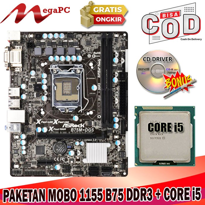 Jual Paket Mainboard 1155 B75 DDR3 + Processor Core i5 3470 | Shopee Indonesia