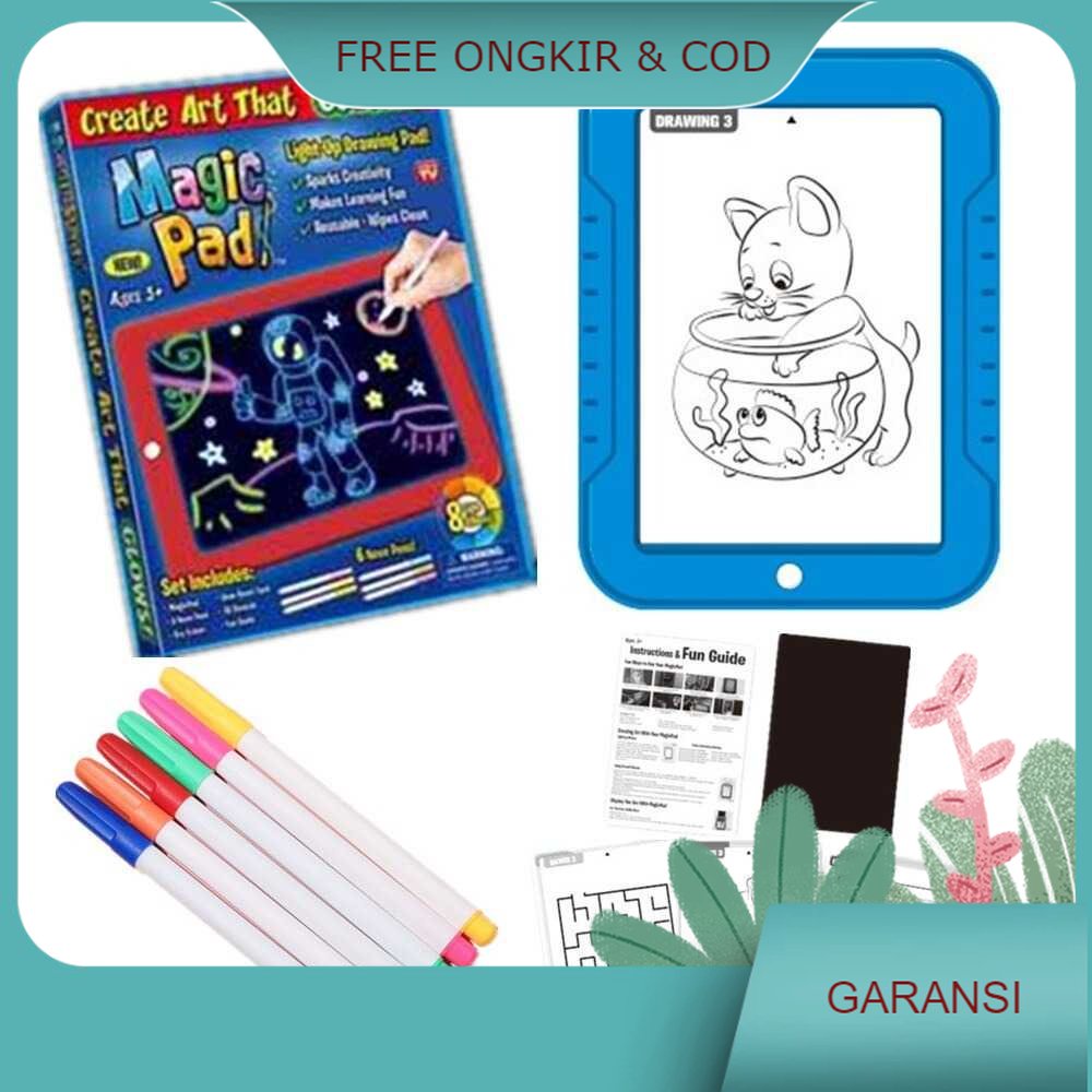 Jual Promo Papan Tulis Gambar Anak Magic Drawing Board 3D - MA25 ...