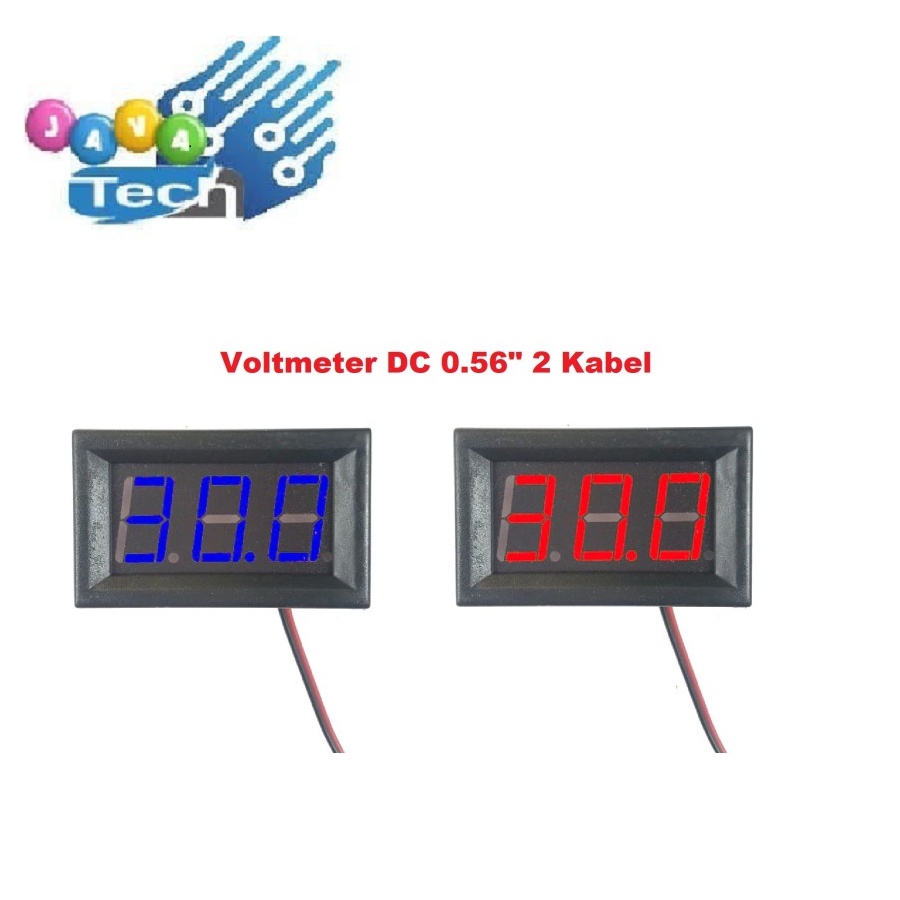 Jual Voltmeter DC 5-120V 0,56 Inch 2 Kabel + Frame Display Volt Meter | Shopee Indonesia