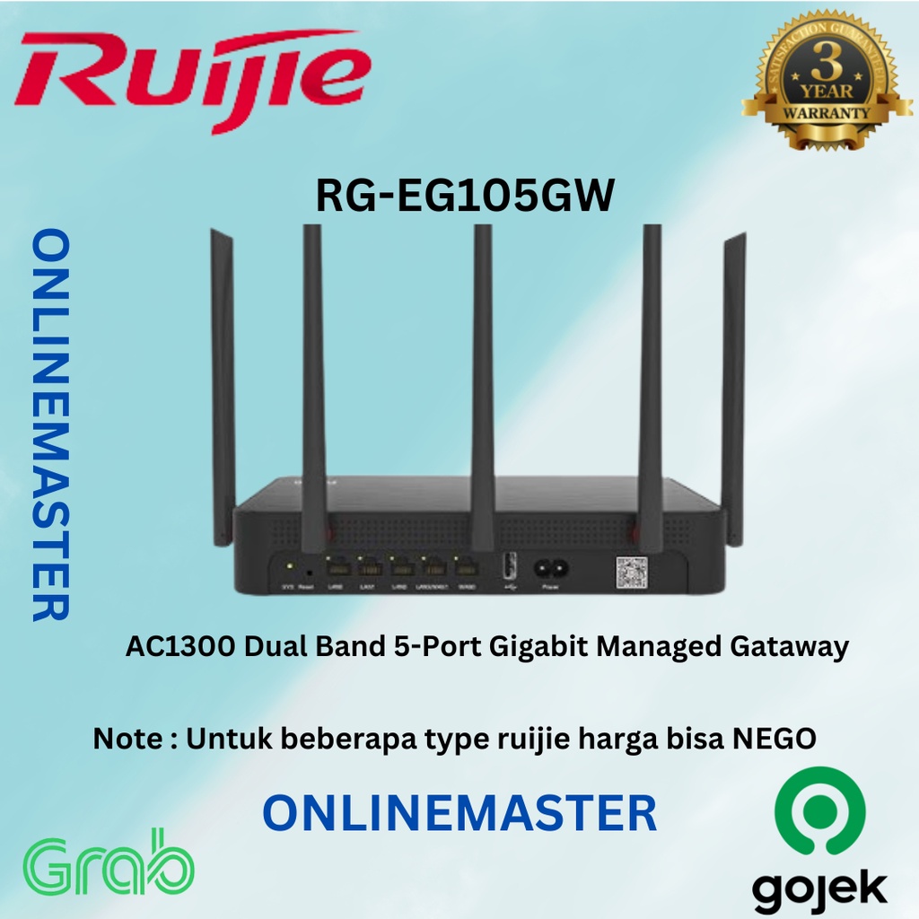 Jual RUIJIE RG-EG105GW AC1300 Dual Band 5-Port Gigabit Managed Gataway | Shopee Indonesia