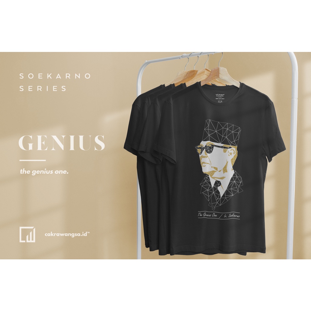 Jual Kaos Souvenir Khas Blitar - GENIUS BLACK | Shopee Indonesia