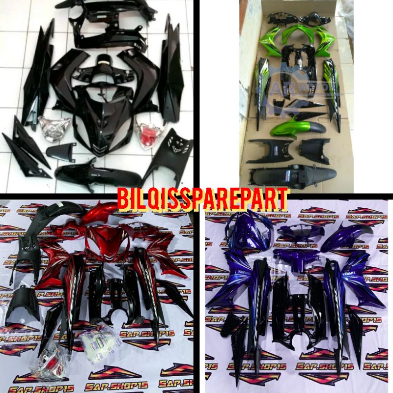 Jual COVER FULL SET BODY HALUS KASAR JUPITER MX OLD/LAMA WARNA MERAH ...
