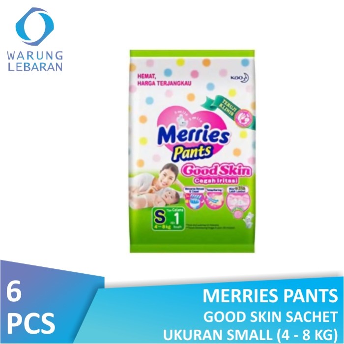 Jual Merries Pants Good Skin Sachet Renceng Ukuran S1 (Isi 6 Pcs ...