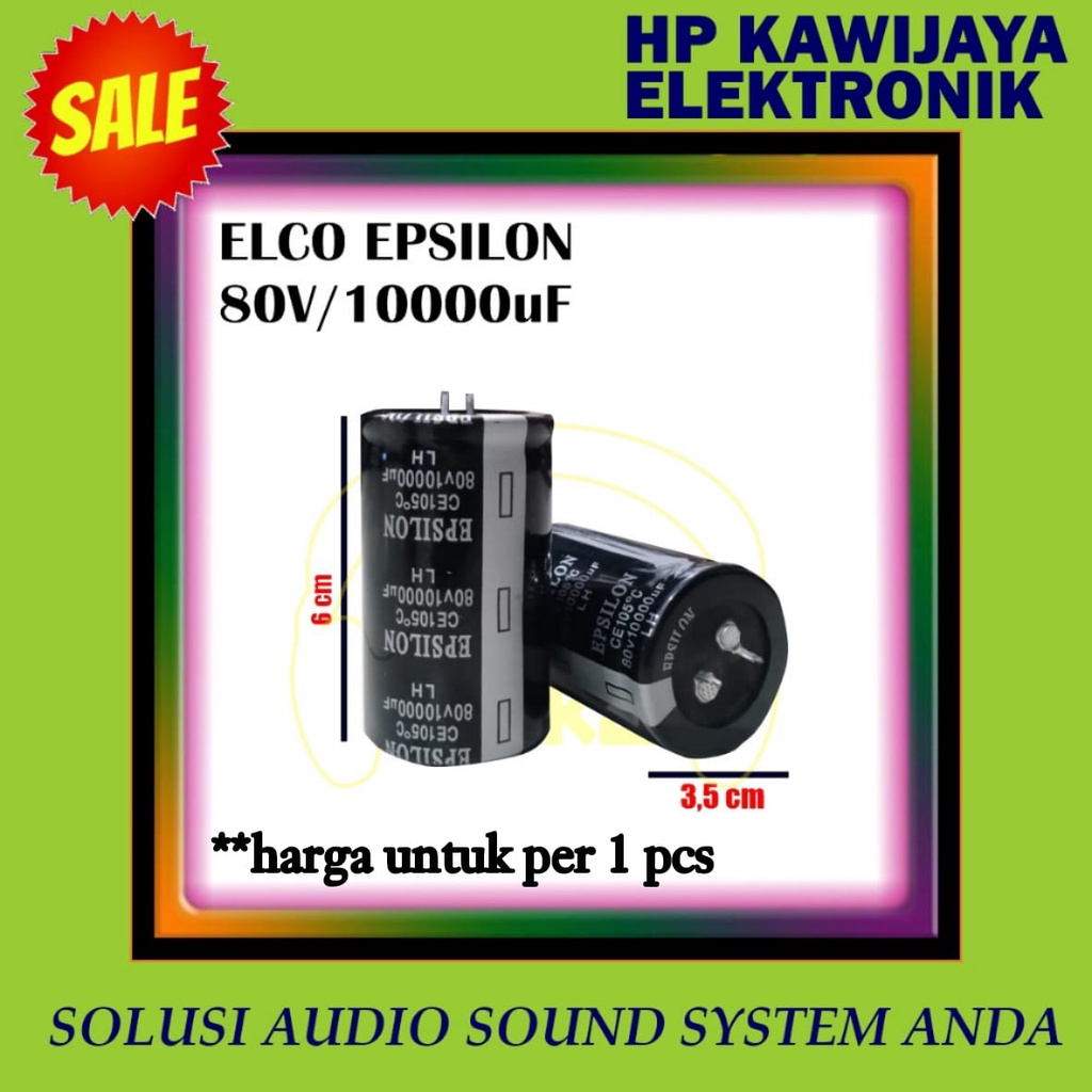 Jual ELCO EPSILON 10000UF 80V elcho epsilon 10000 mikro 80 volt ...
