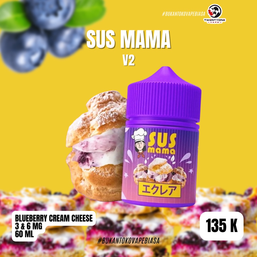 Jual Sus Mama V2 - Blueberry Cream Cheese 60ml | Shopee Indonesia