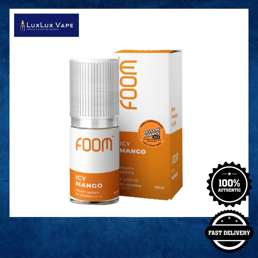 Jual FOOM ICY MANGO SALT NIC 30ML AUTHENTIC by FOOM LAB | Shopee Indonesia