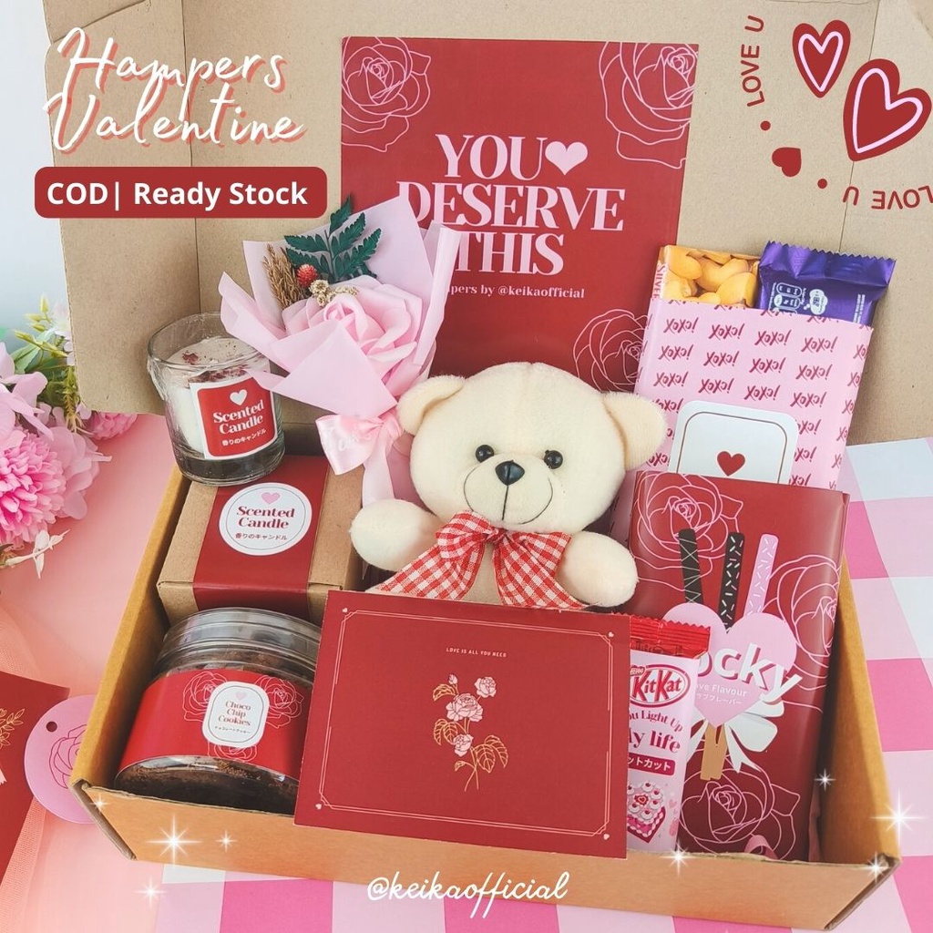Jual Hampers Valentine kado cewek | Hadiah coklat boneka cewek pacar ...