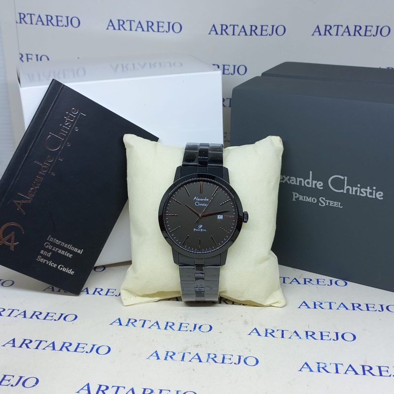 Jual JAM TANGAN PRIA ALEXANDRE CHRISTIE AC 1007 FULL HITAM ORIGINAL ...