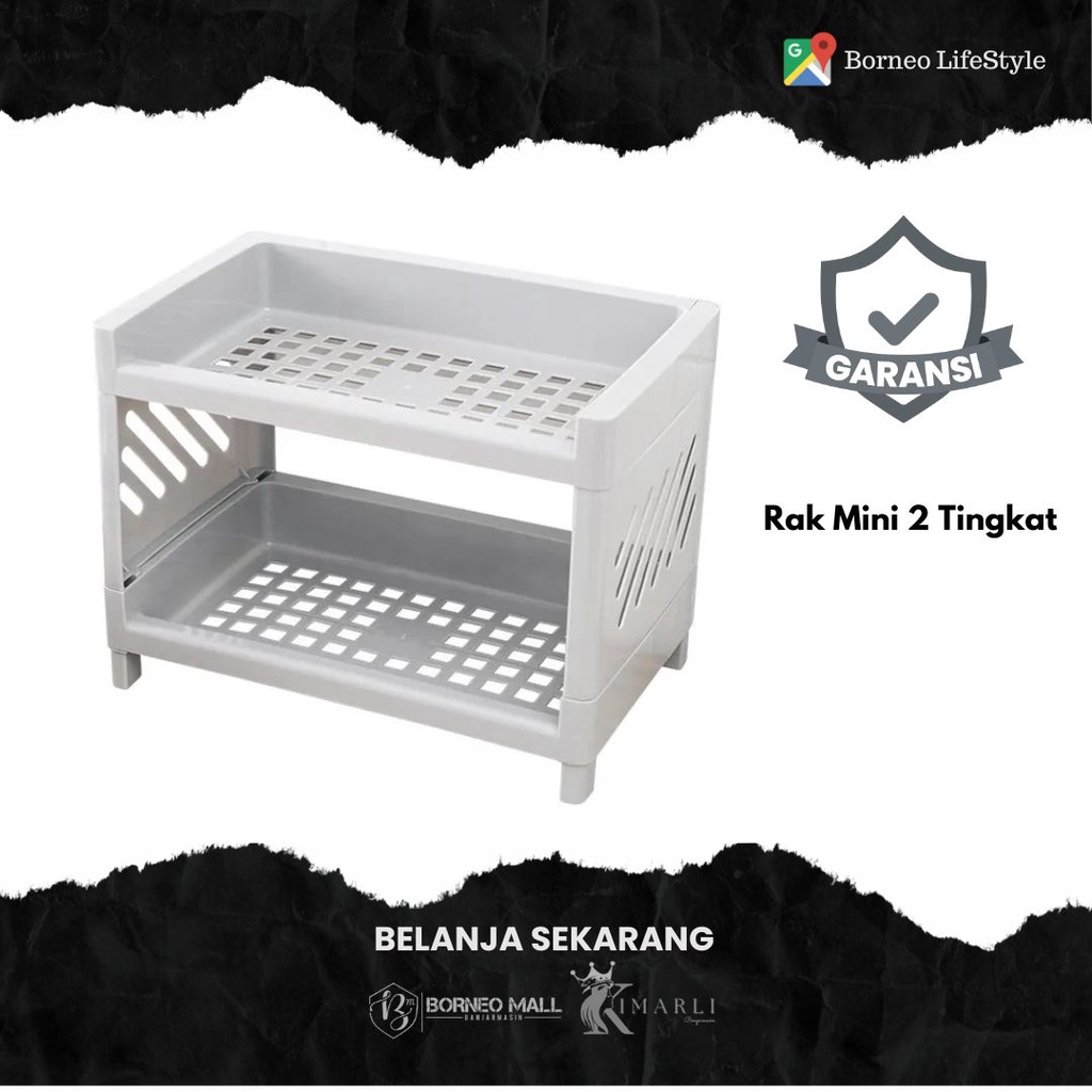 Jual BM192 // Rak Mini 2 Tingkat By Borneo Mall | Shopee Indonesia