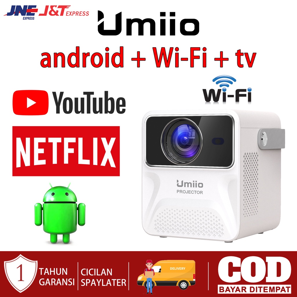 Jual Proyektor mini Android 4K Full HD ORI Android Full HD Proyektor ...
